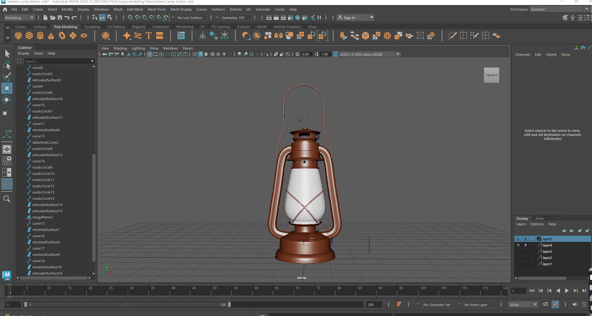 ArtStation - MAYA lantern Lamp Modeling Modeling And Lighting