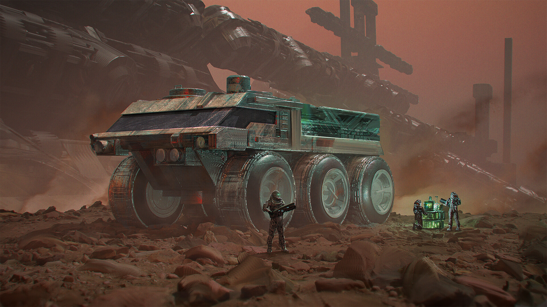 ArtStation - Environment concept art truck sci-fi