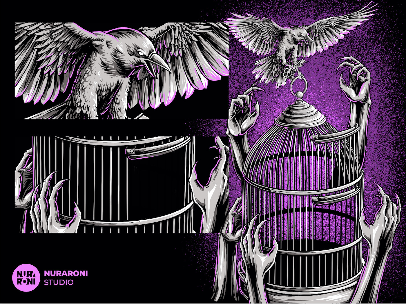 ArtStation - The Raven's Key and The Devil Hands Illustration by ...