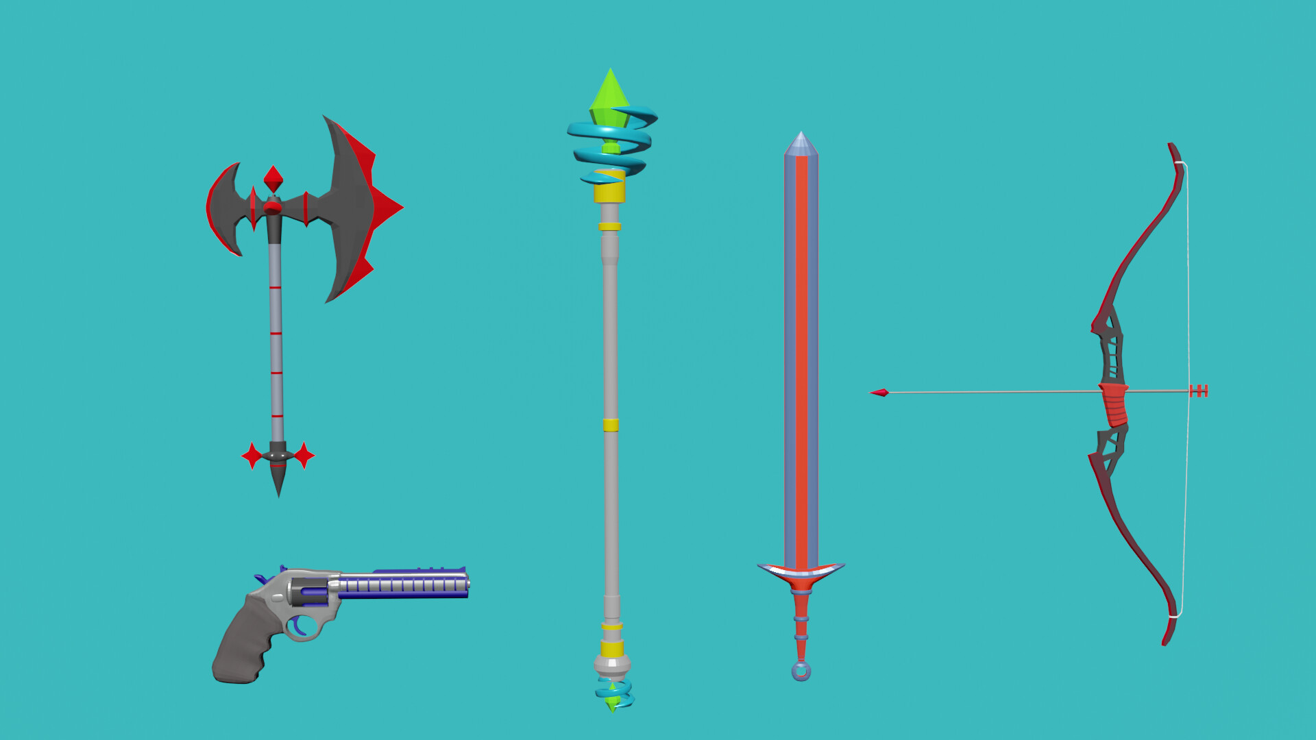 ArtStation - Advanced Weapon Set 5 Types