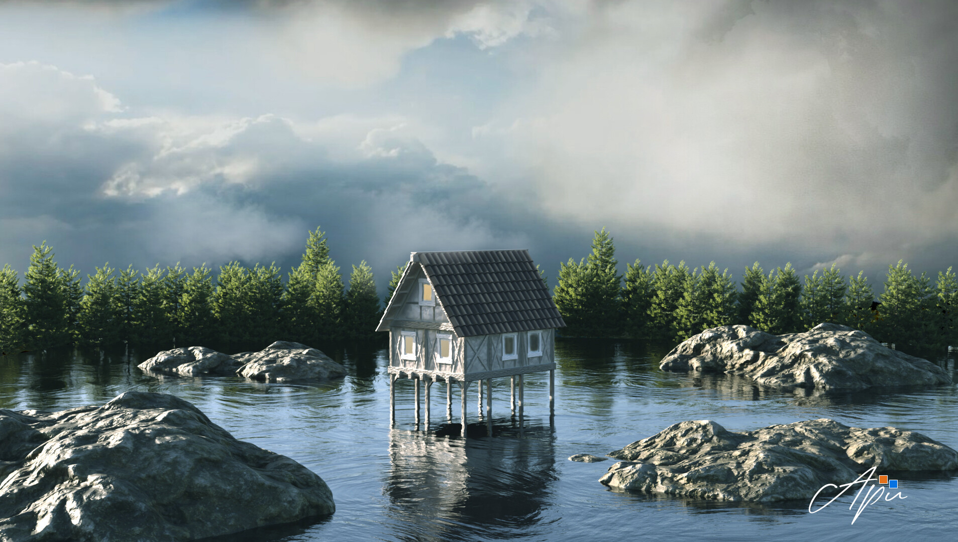 ArtStation - Dream Floating House