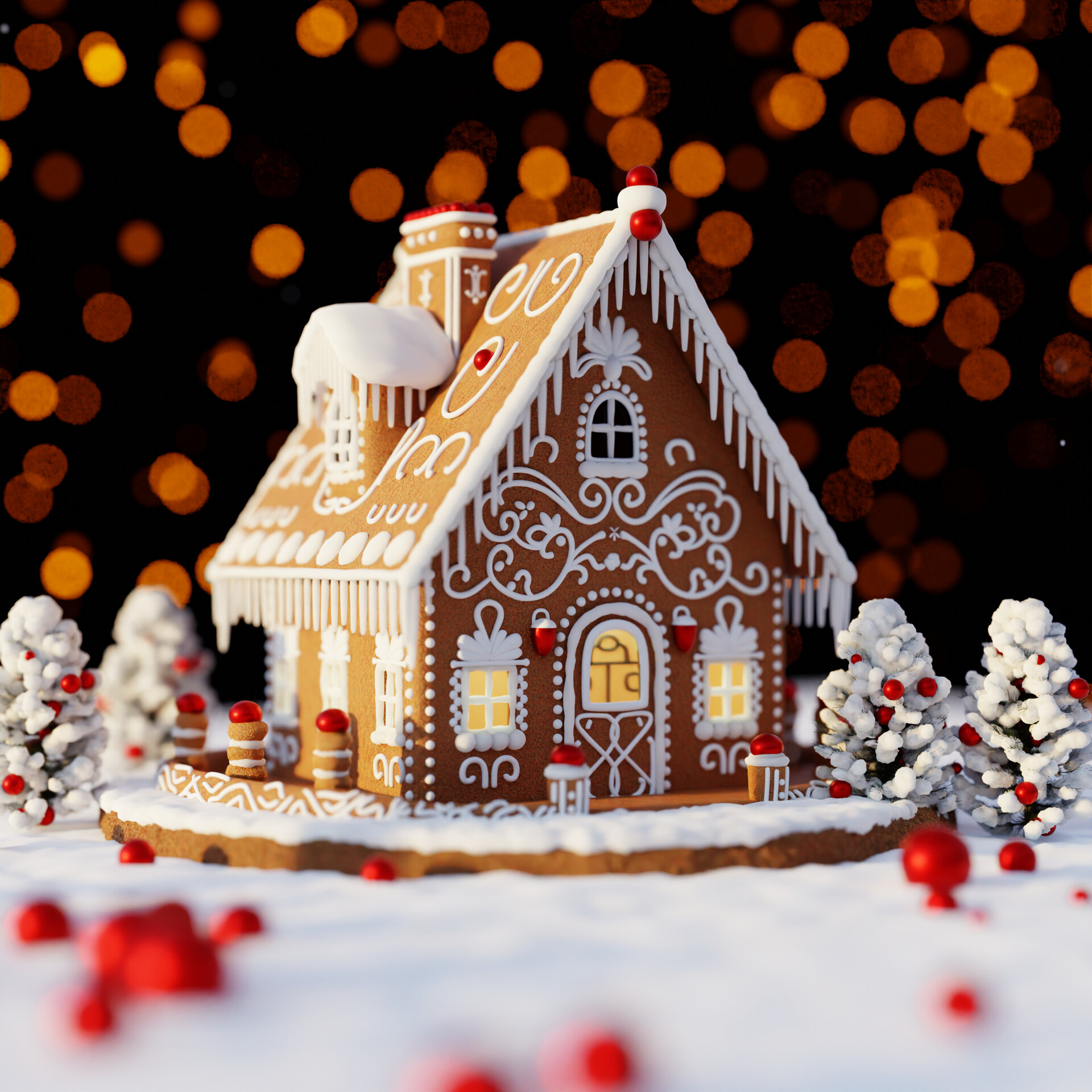 ArtStation - Gingerbread house