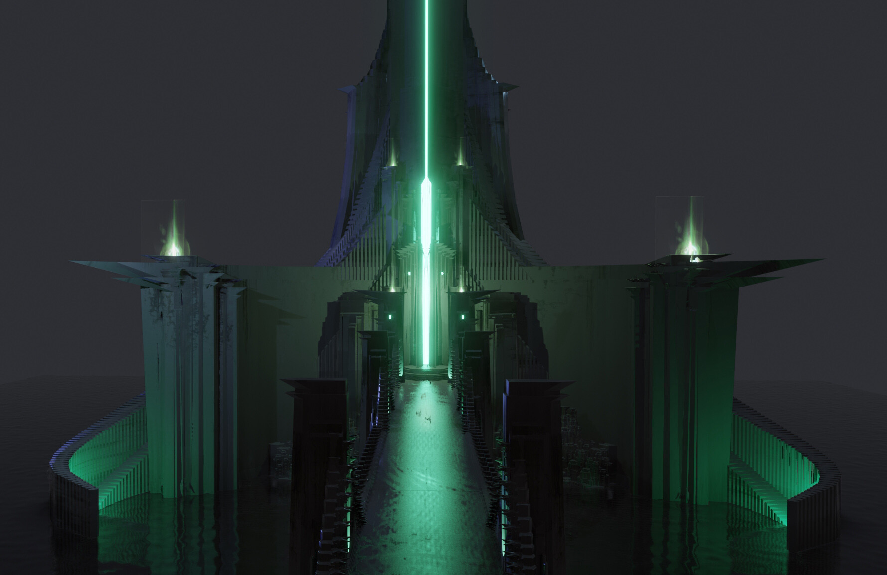 Ivan Laliashvili - The Lost Kingdom - Necrus (Black City) concept design