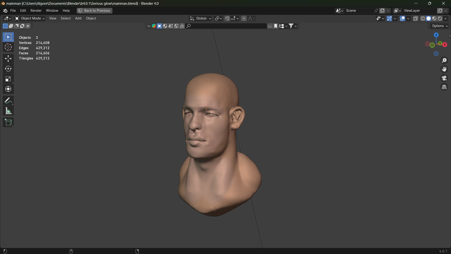 Algore - Head Anatomy in blender