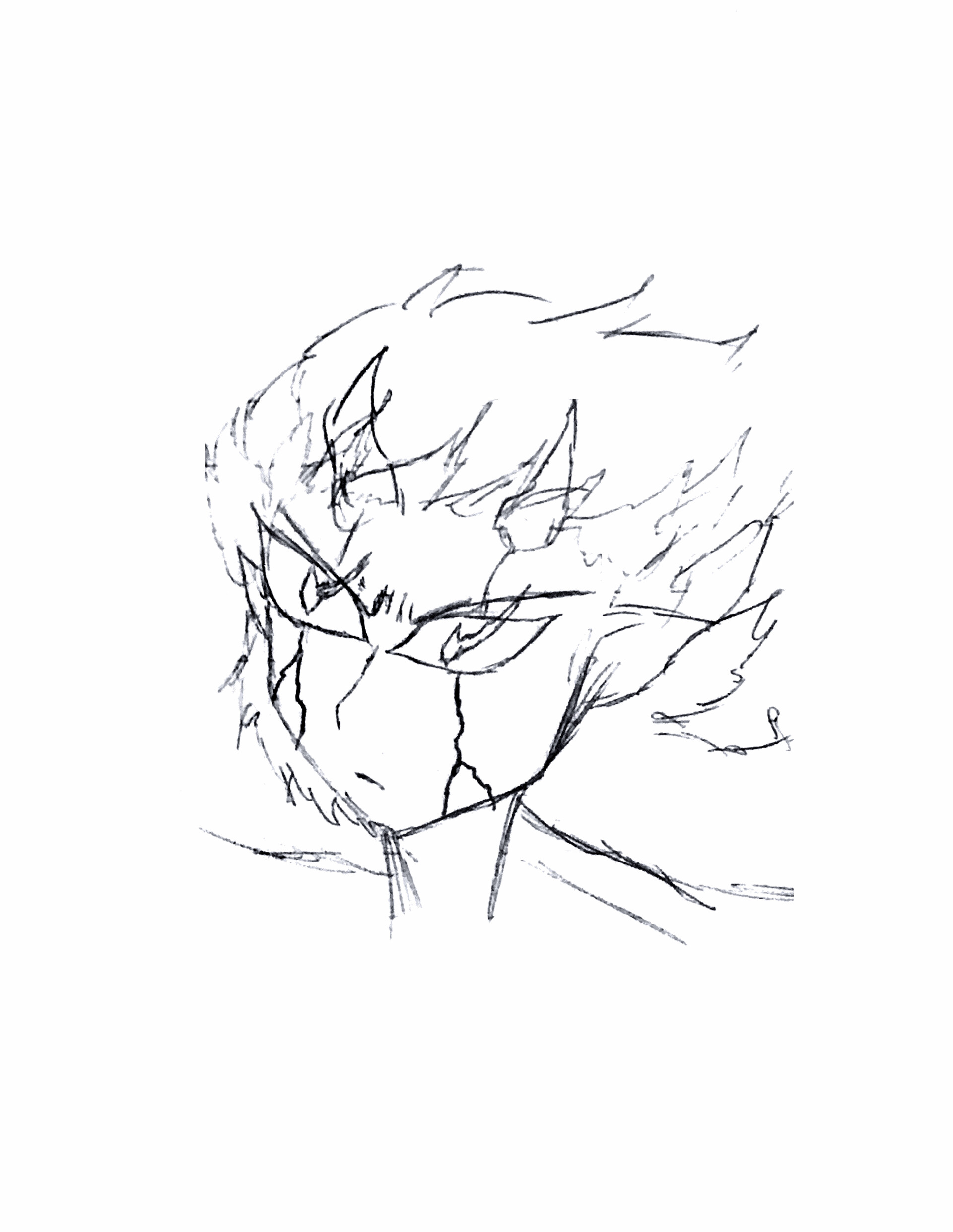 how to draw a demon hunter