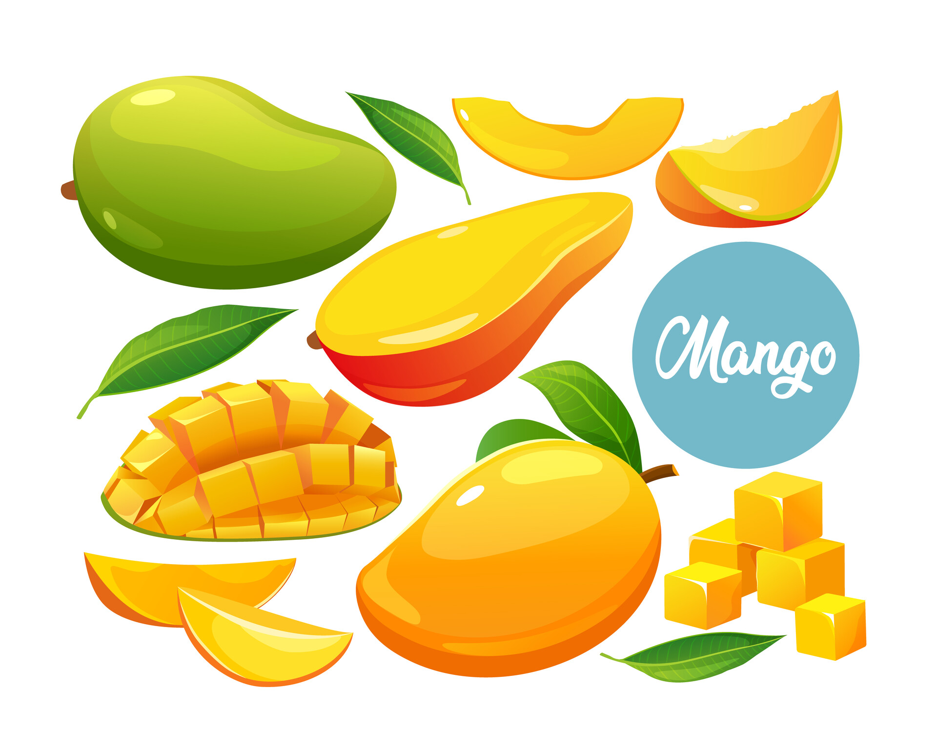 ArtStation - Set of mango fruits