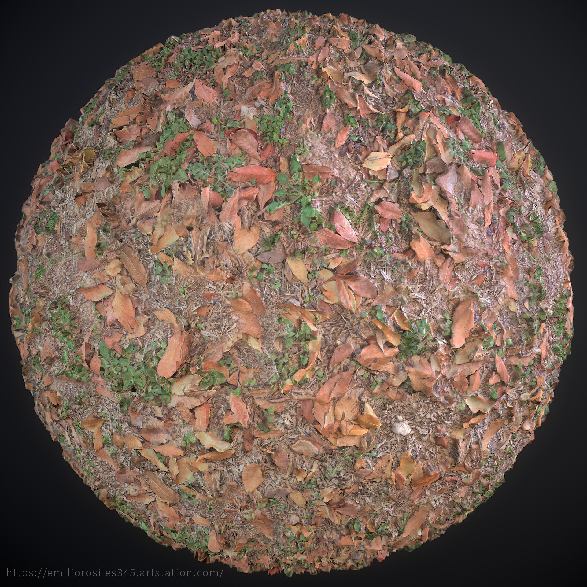 ArtStation - Photogrammetry Ground Leaves Material