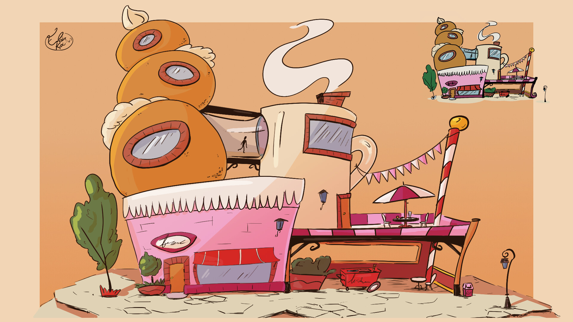Elisa Kouhana - Stylized Bakery Concept Art
