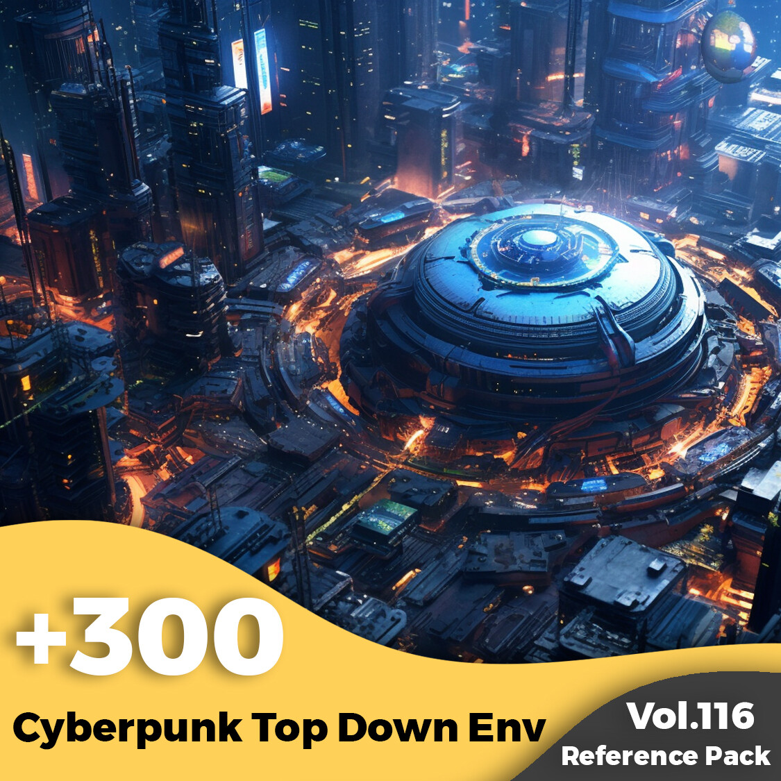 ArtStation - +360 Cyberpunk Top Down Environment(4k) | Vol_116