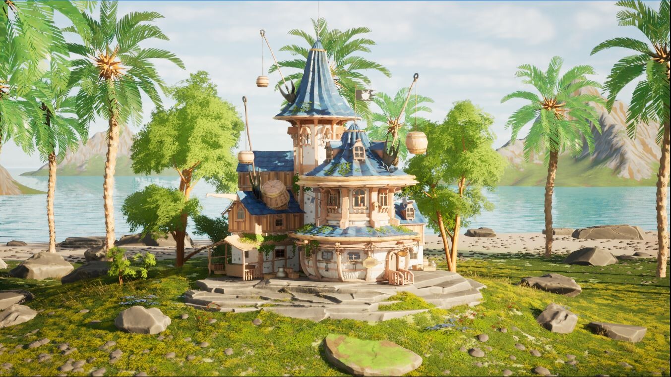 ArtStation - Pierced barrel inn Environment Modeling