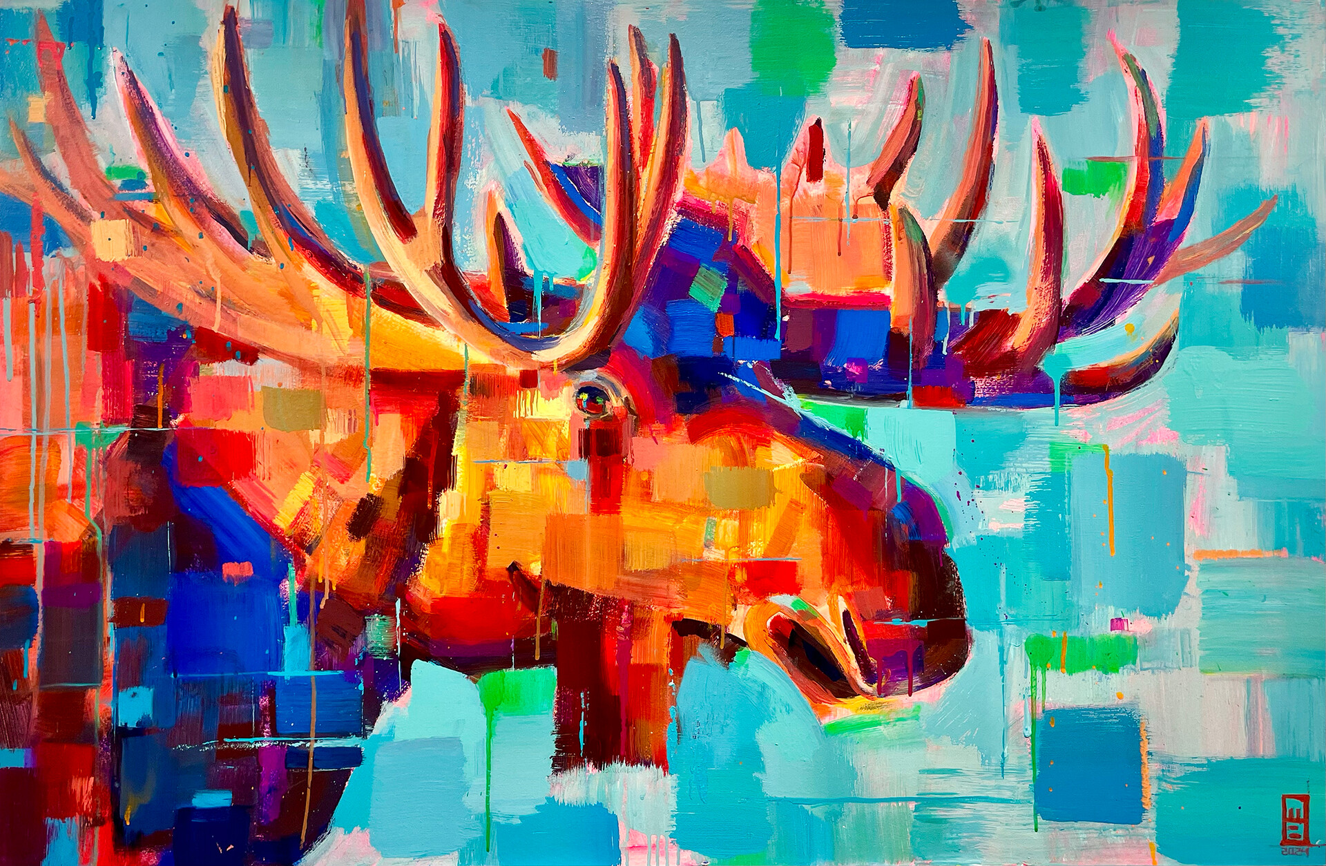ArtStation - Moose - Acrylic on board 80x120cm