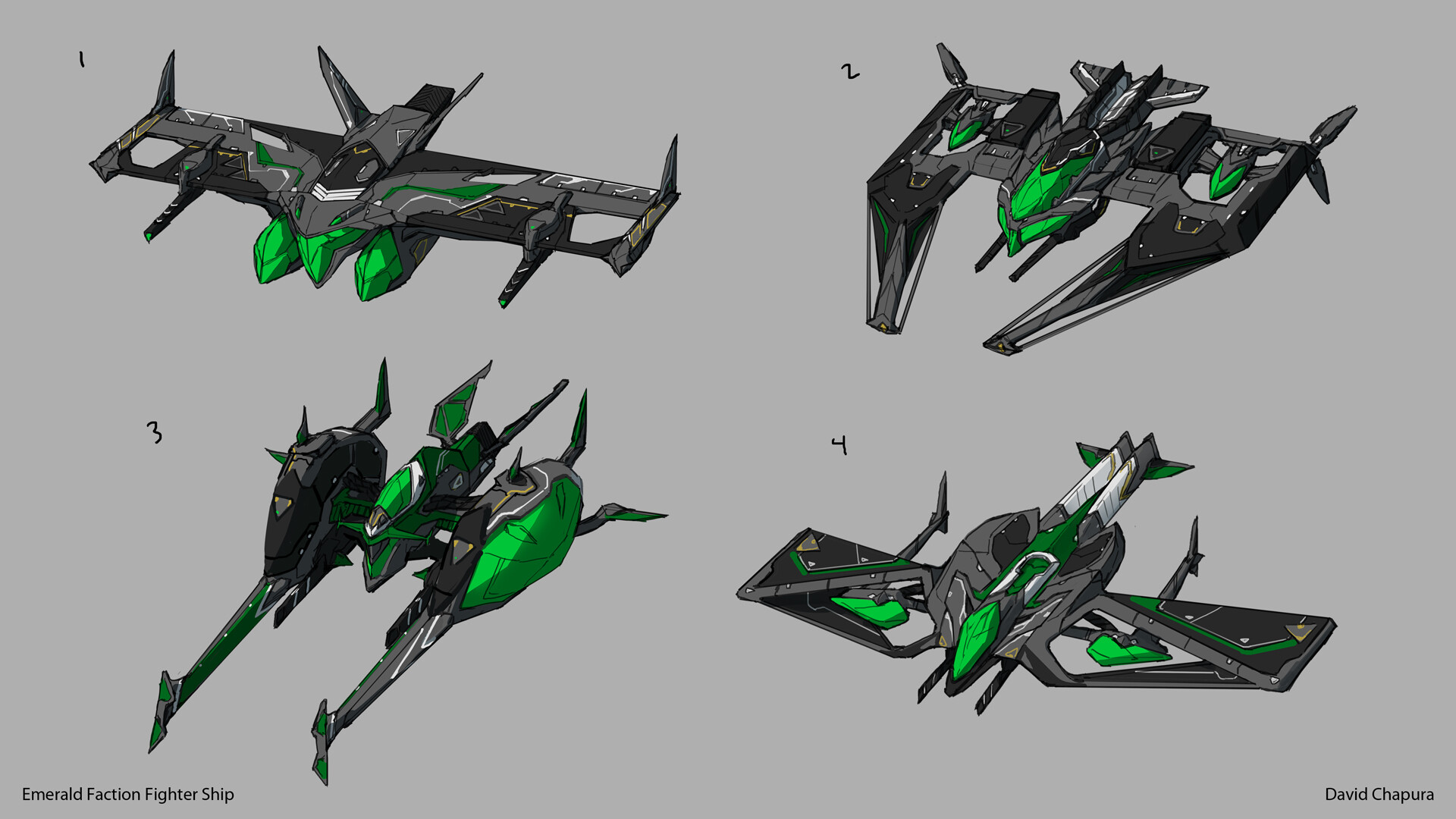 David Chapura - Emerald Faction Fighter Ship