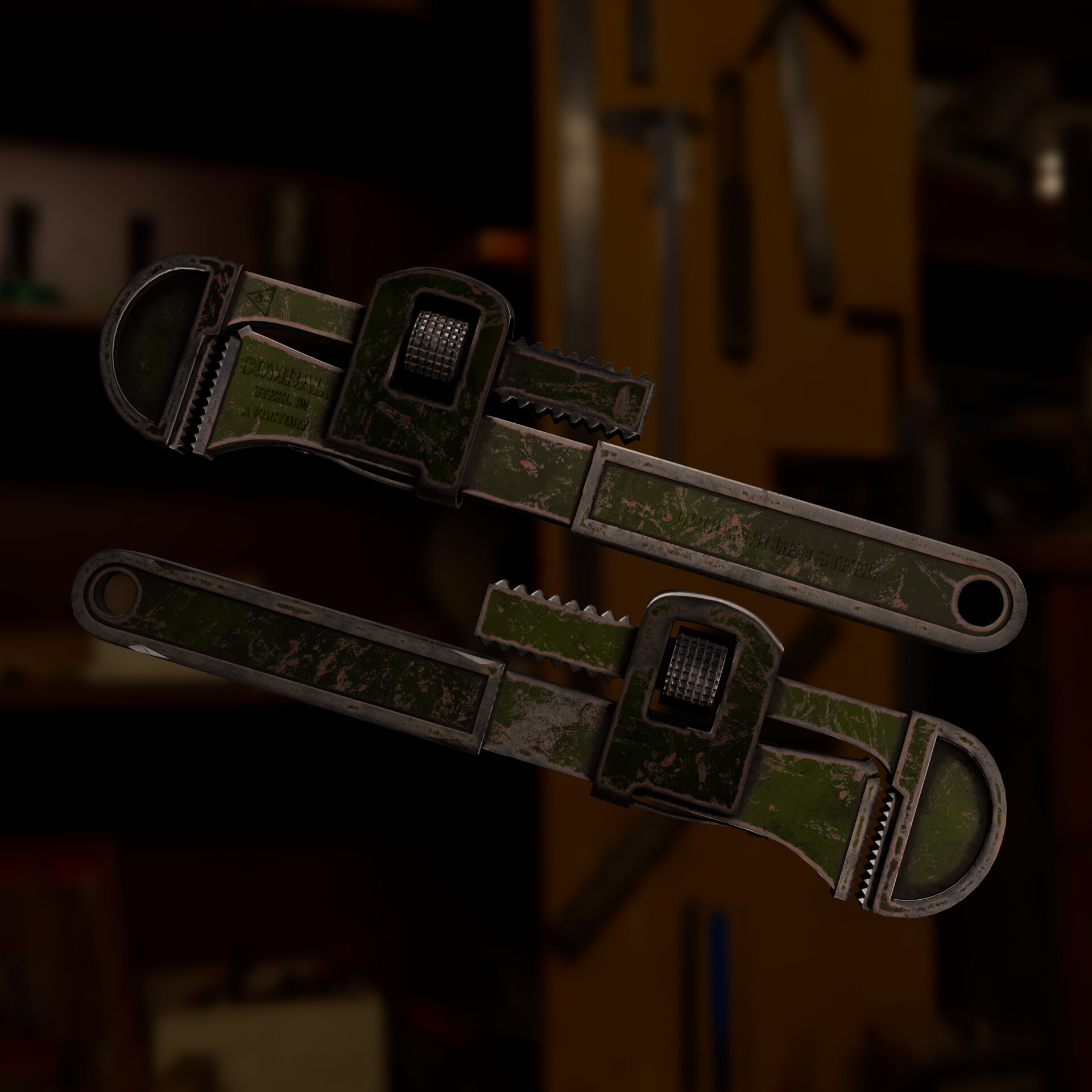 ArtStation - Old Pipe Wrench