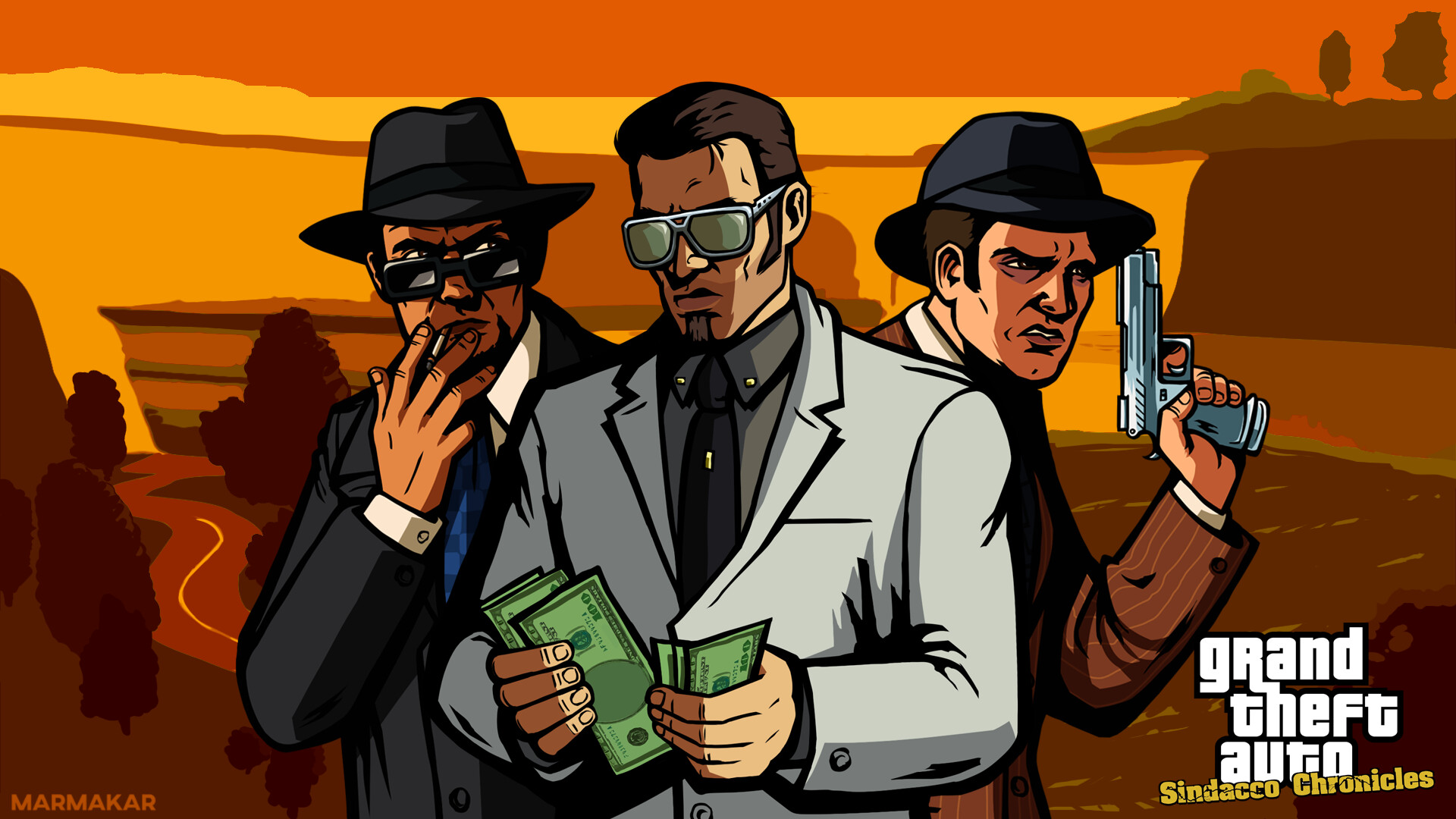 ArtStation - GTA LCS Sindacco Chronicles Mod Cover Artwork