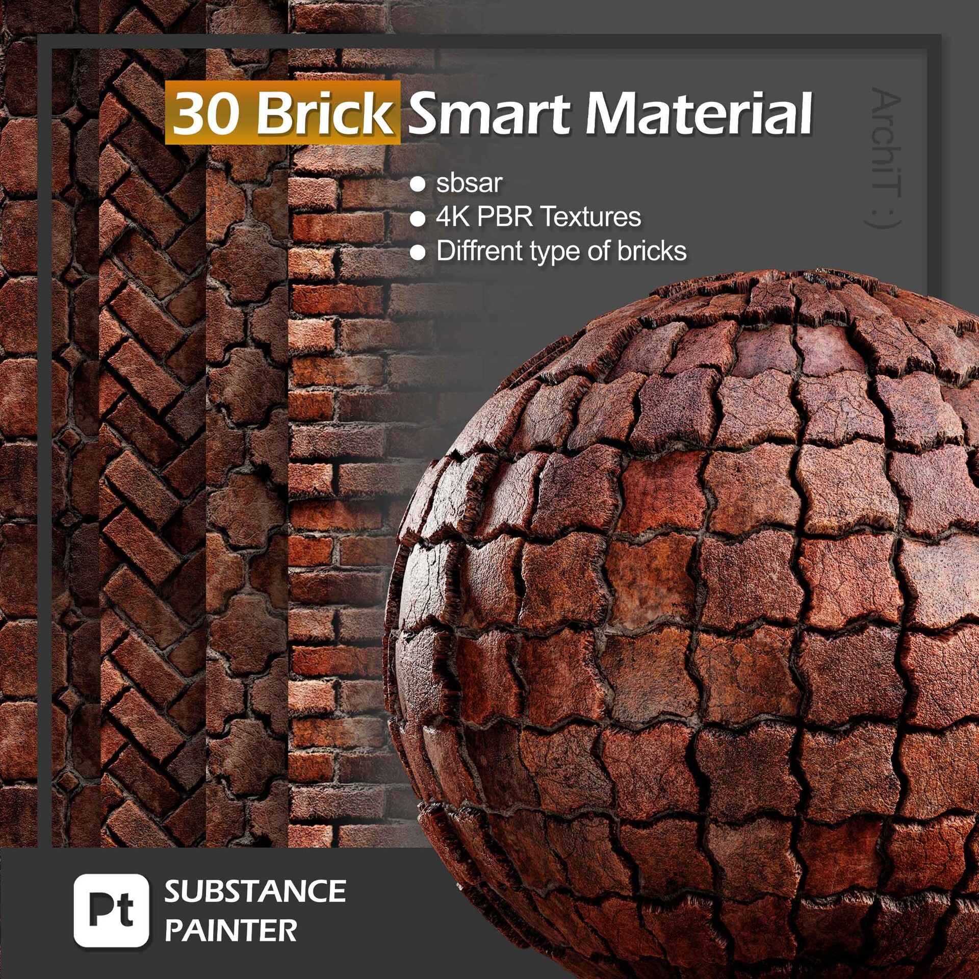 ArtStation - 30 Brick Smart Materials