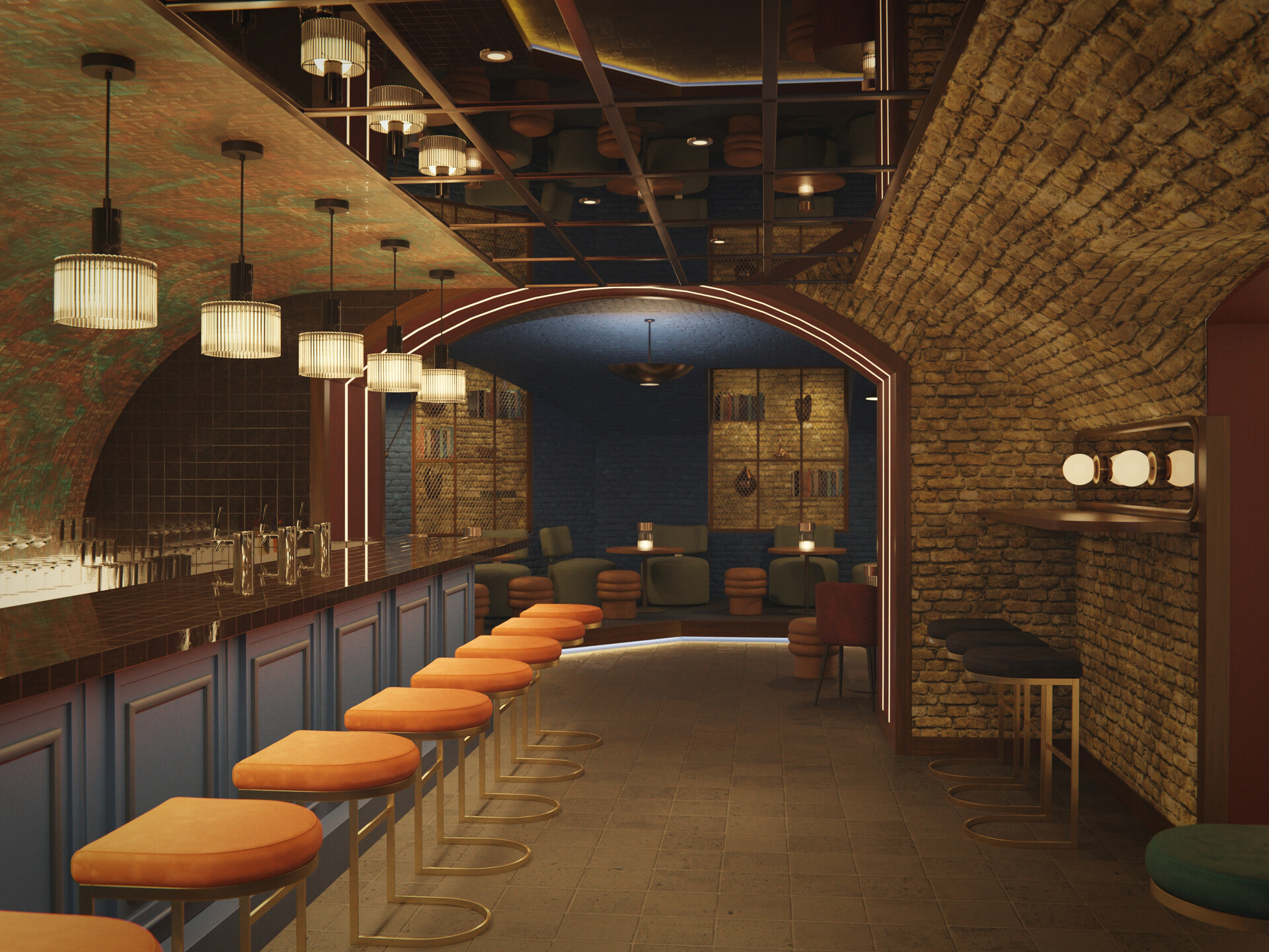 Péter Lányi - Restaurant Visualization - Cellar