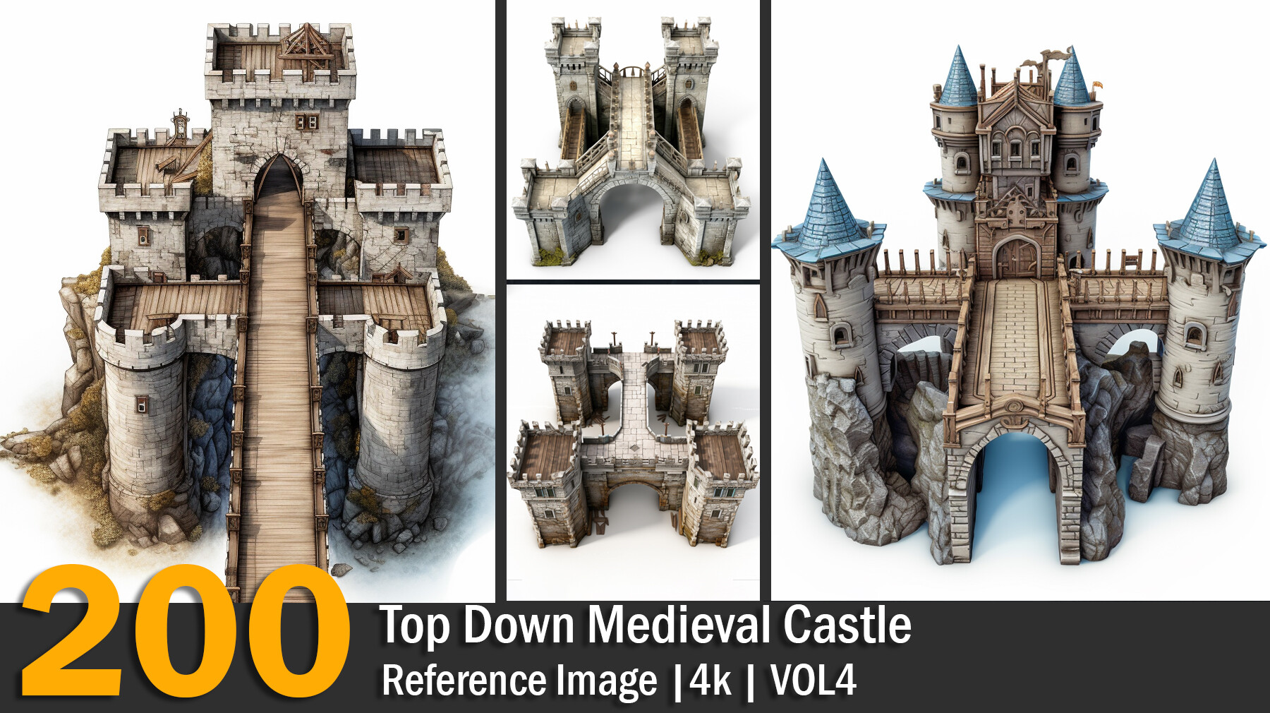 Lumière - Top Down Medieval Castle | Reference Images | 4K | VOL4