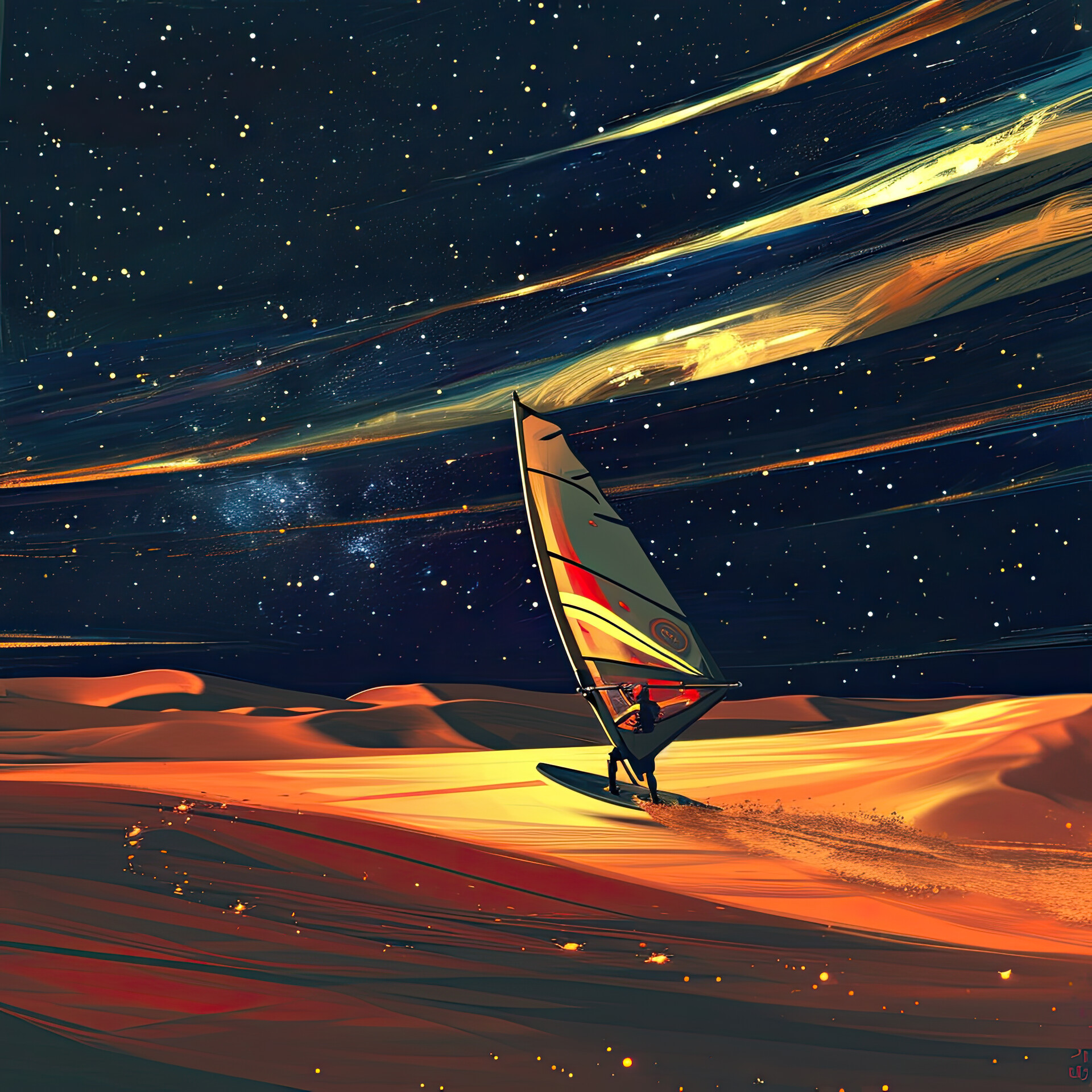 ArtStation - Desert Surfing