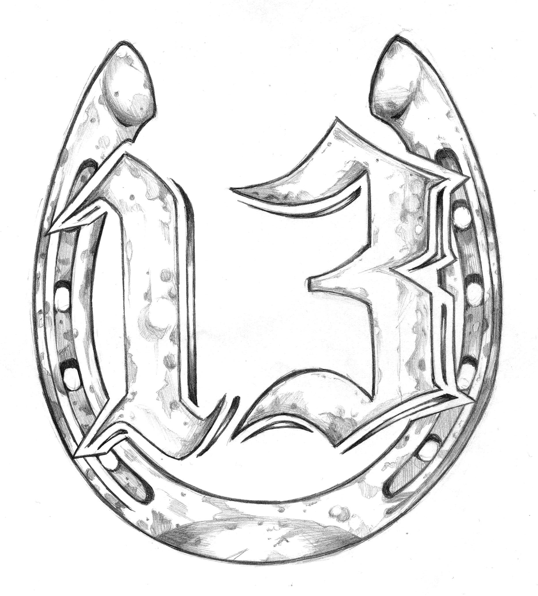 Horseshoe Tattoo Drawings