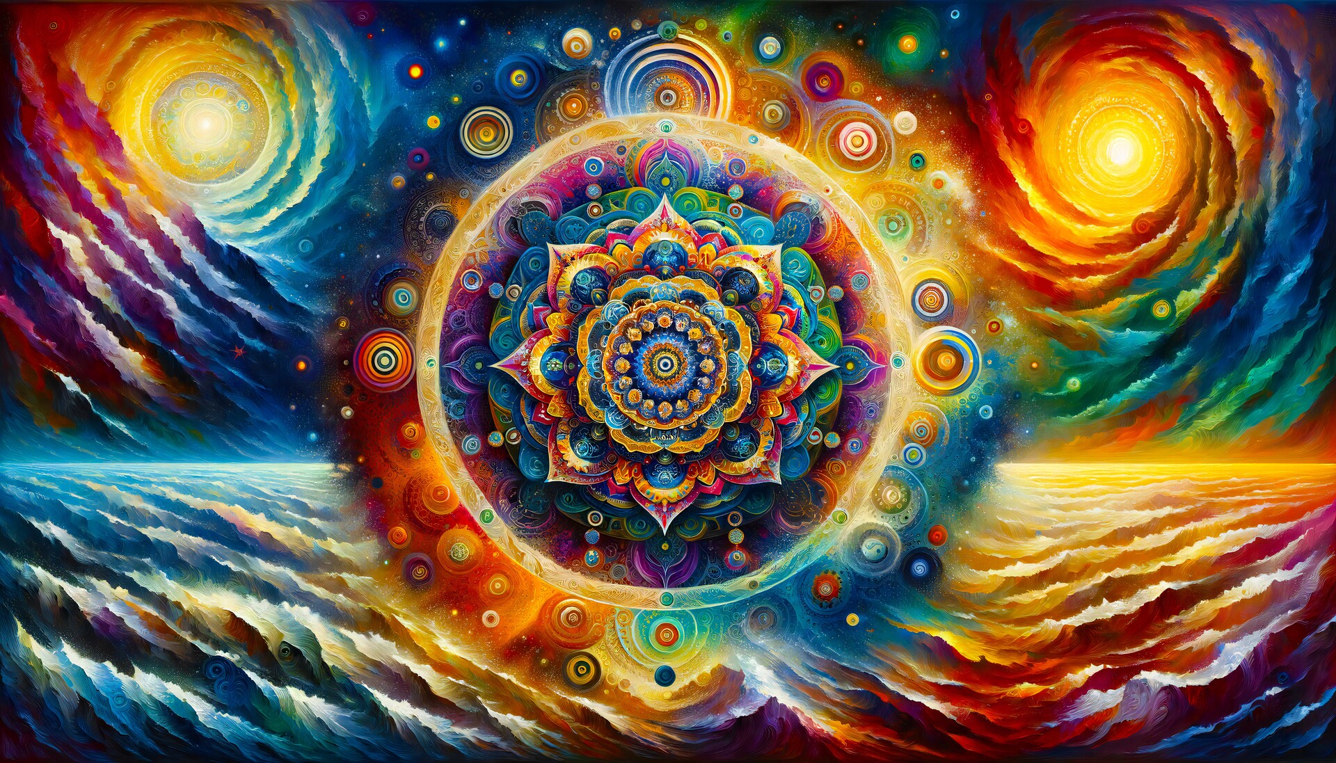 ArtStation - Intricate and colorful mandalas symbolizing the cosmos and ...