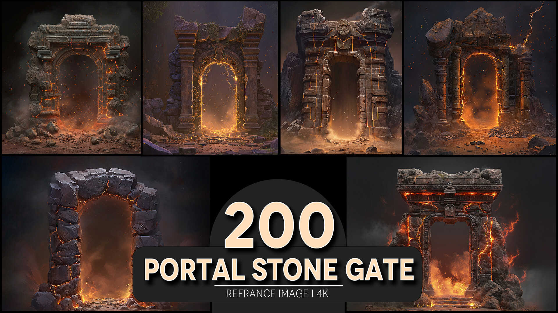 Pixel Ref - Portal Stone Gate 4K Reference/Concept Images