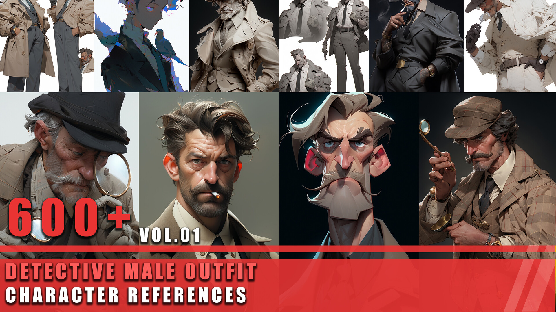 WaterLaw's Studio - 600+ Detective Male Outfit - Character References ...