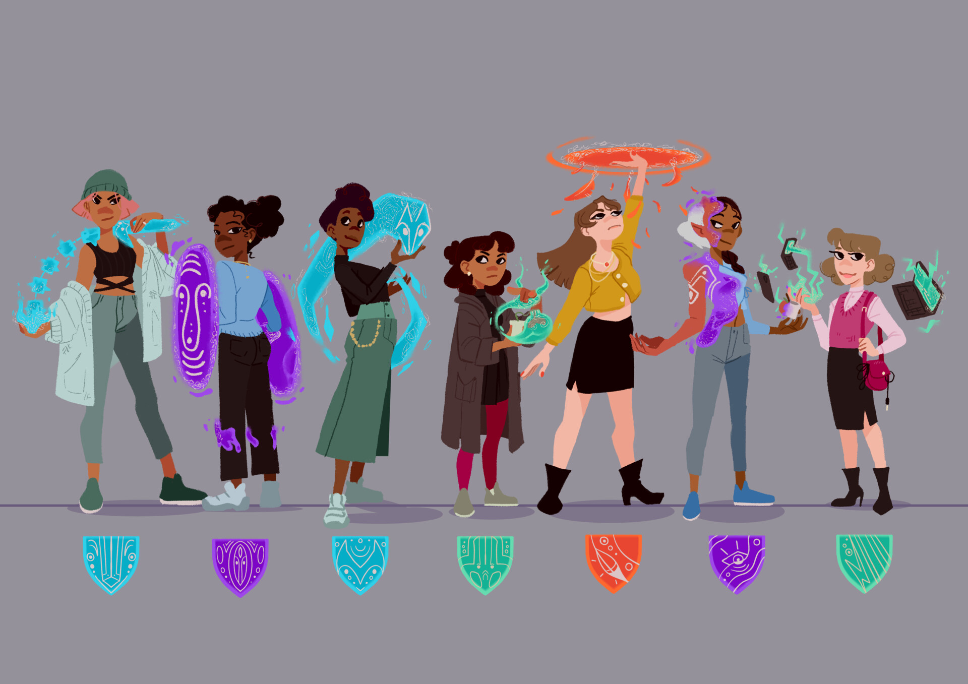 ArtStation - Modern Witches - SubClasses LineUps