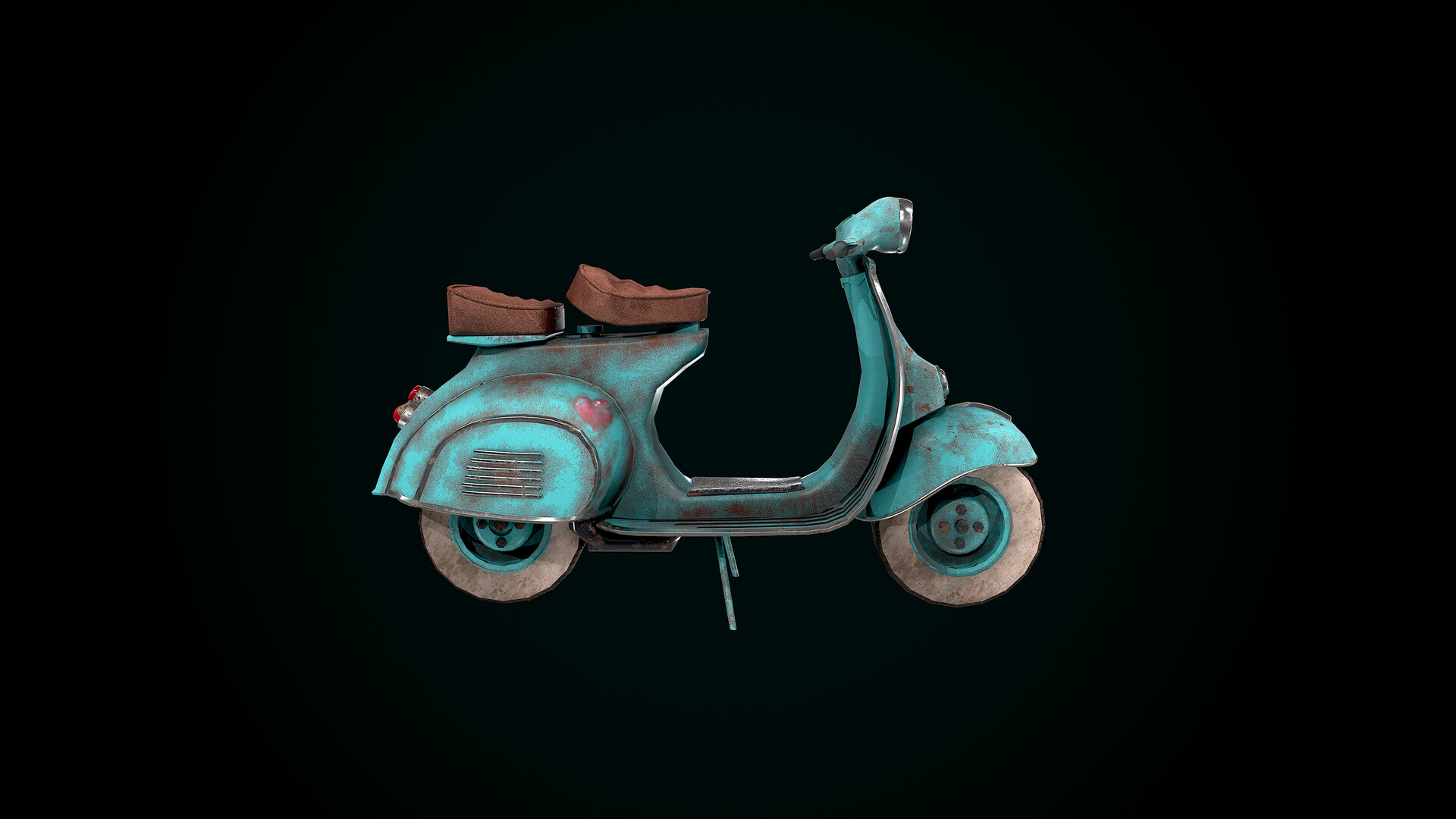 Danish Shaikh - Abandoned rusty scooter - Game ready