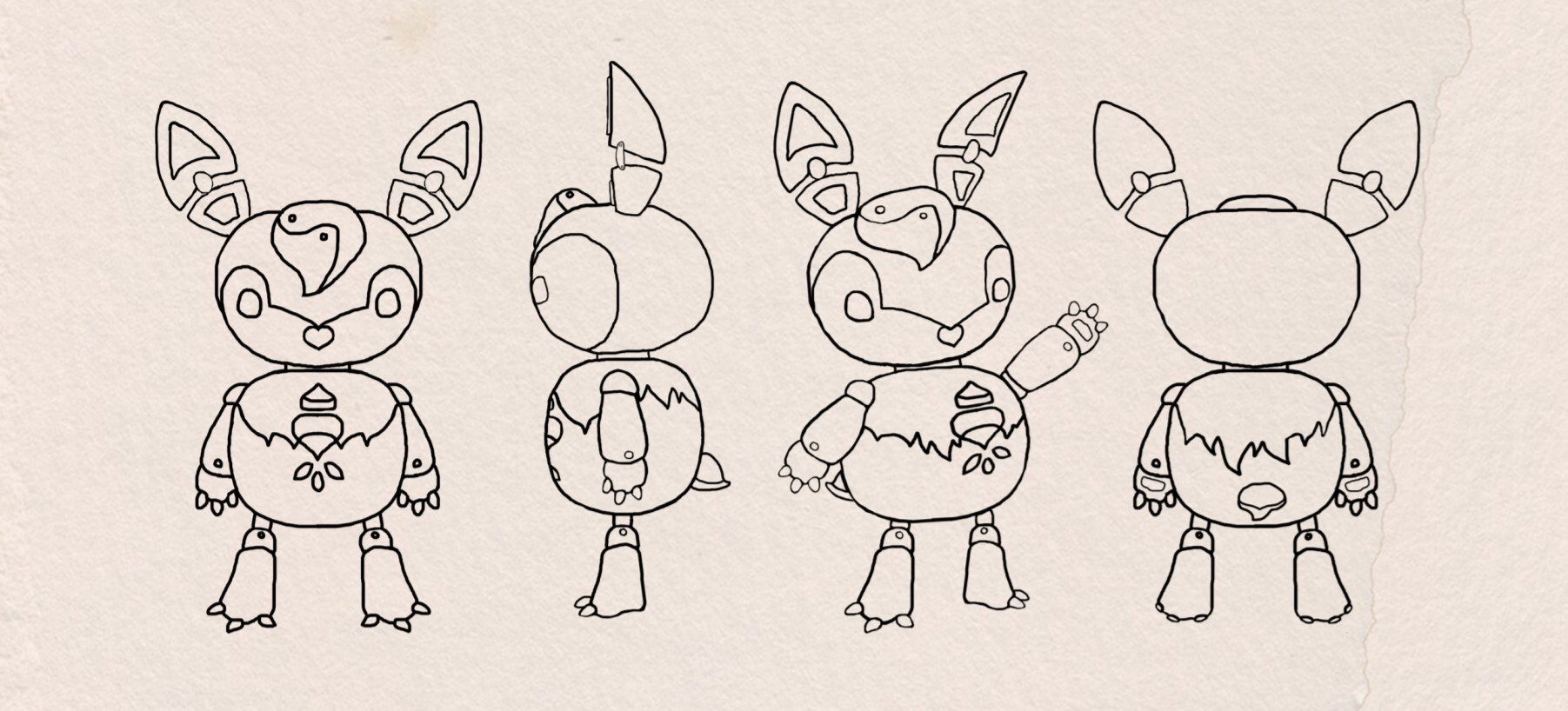 ArtStation - Watame the little robot rabbit