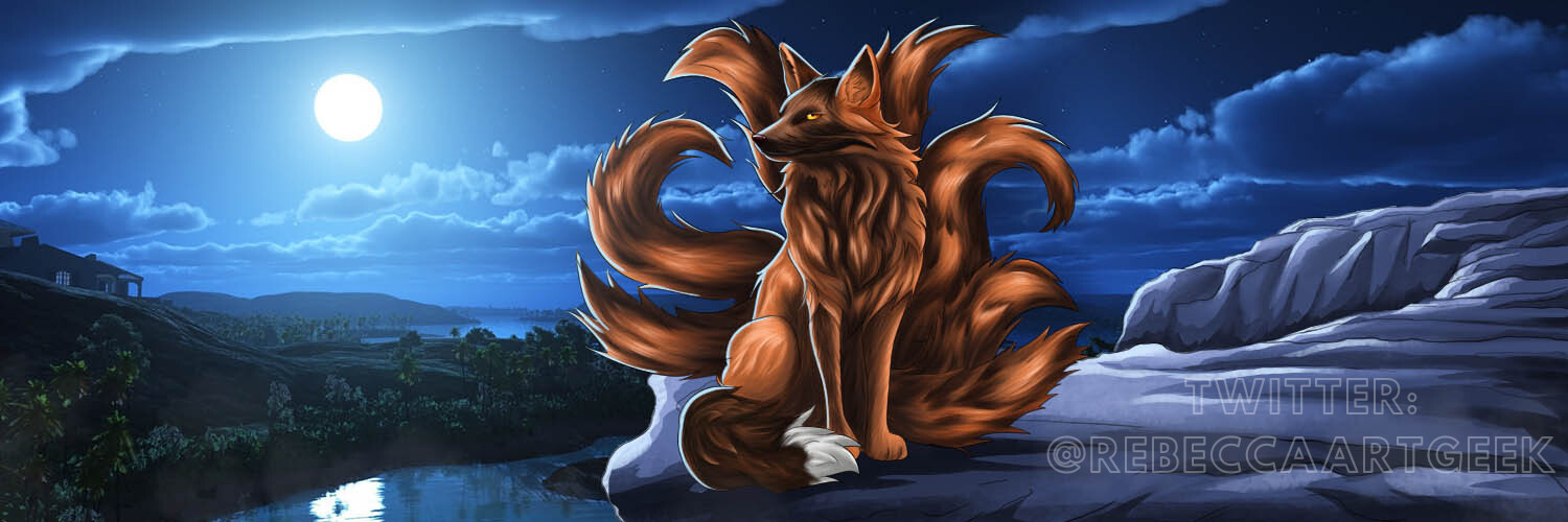 ArtStation - Kitsune Fox Banner Artwork