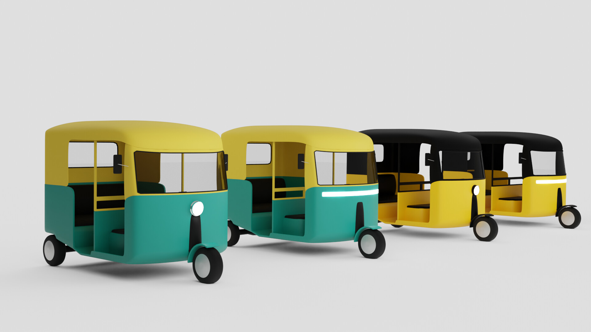 ArtStation - Tuk Tuk or Rickshaw Uber Style 3d Model