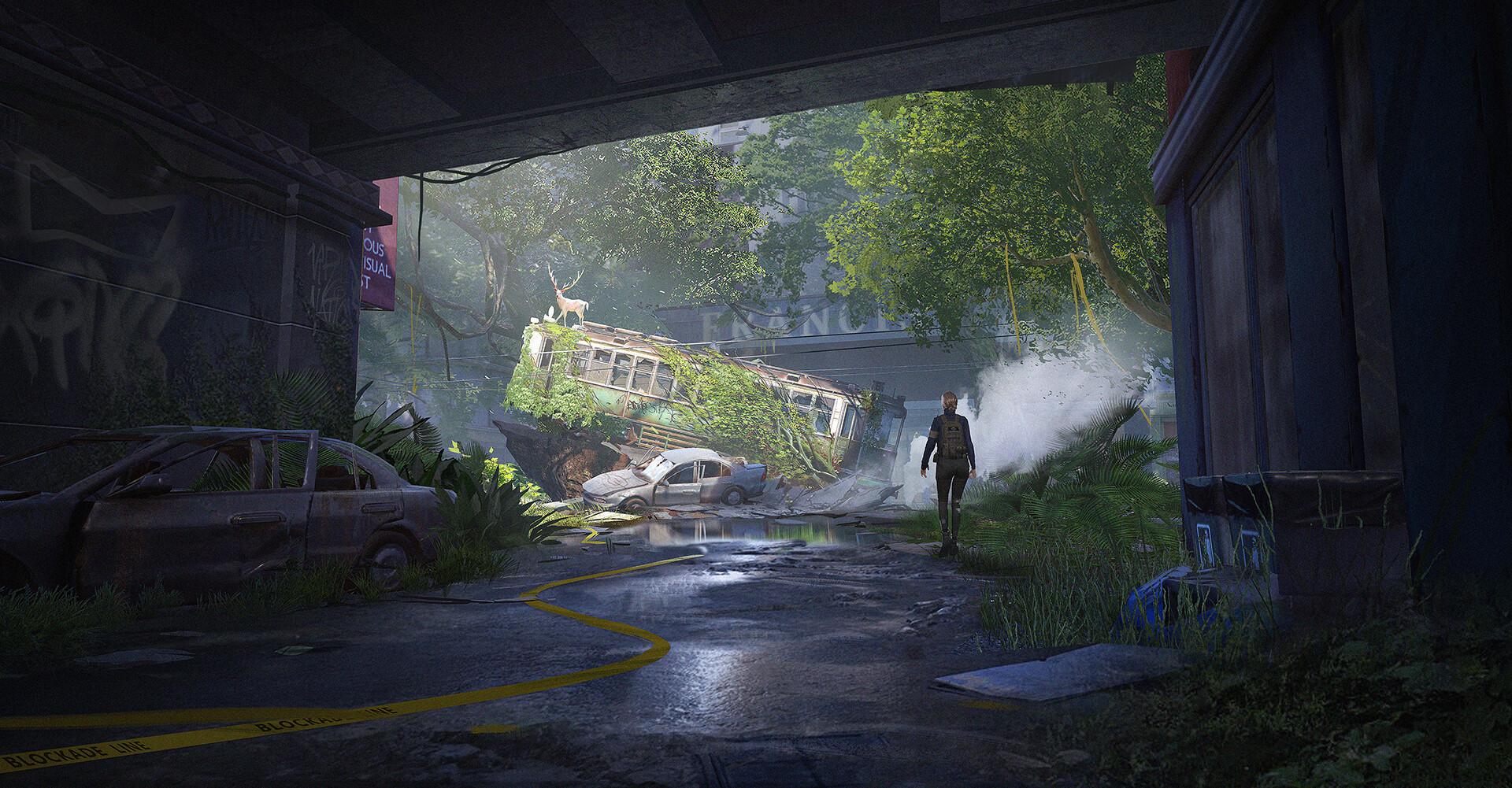 ArtStation - Abandoned streets（荒废的街道）
