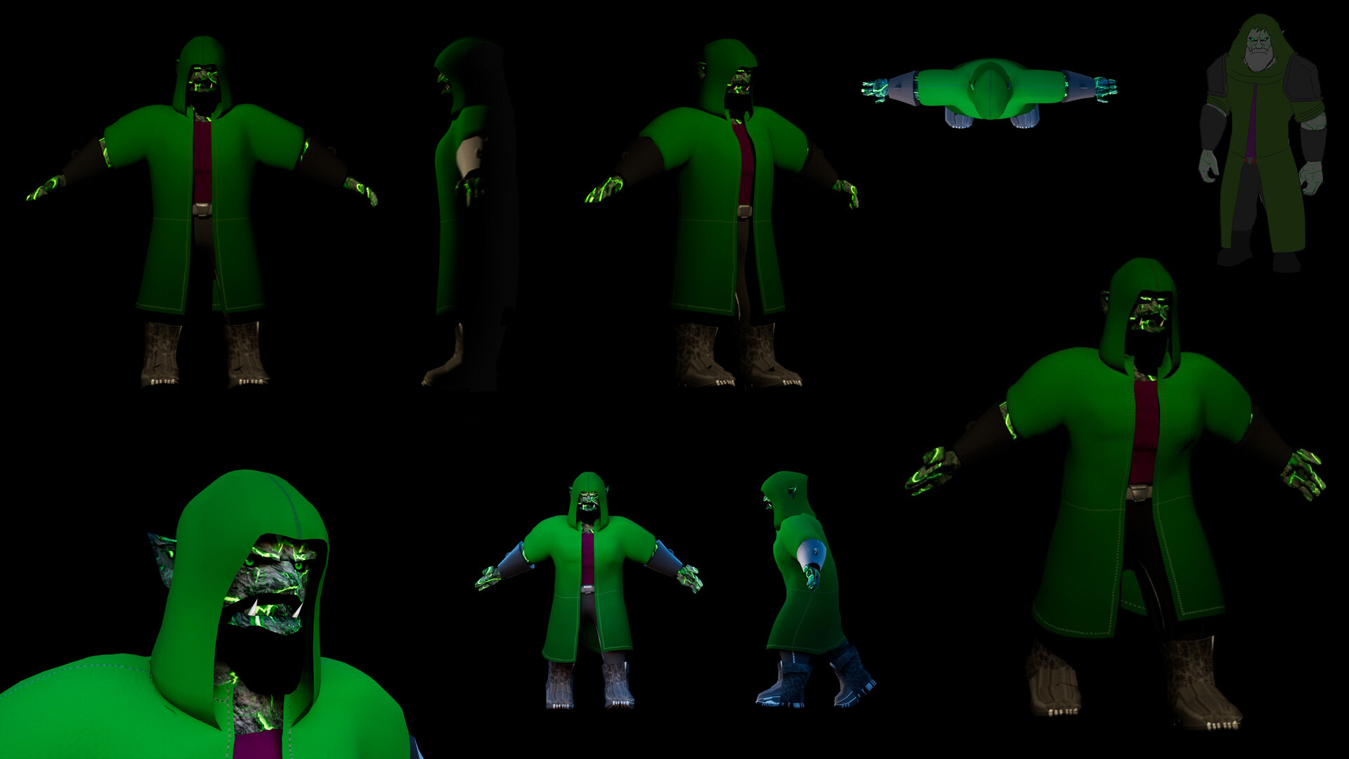 ArtStation - Zog-uzu, Corrupted Stone Orc, 3D Character design.