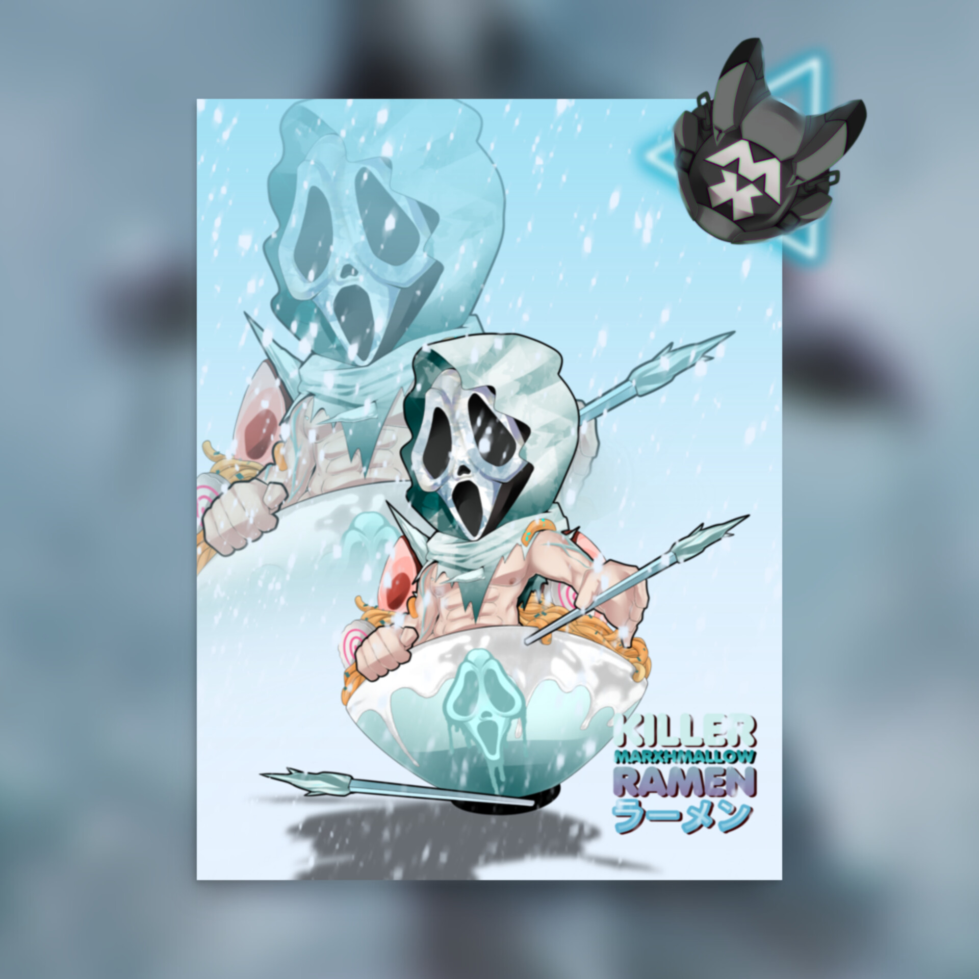 ArtStation - Killer Marxhmallow Ramen Poster - Kawaii Horror Icebound ...