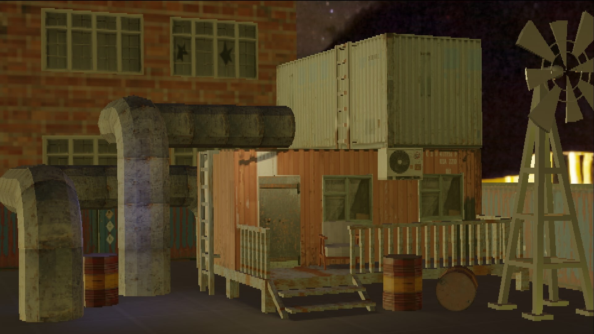 ArtStation - 3D Environment - PS1 Style with blender