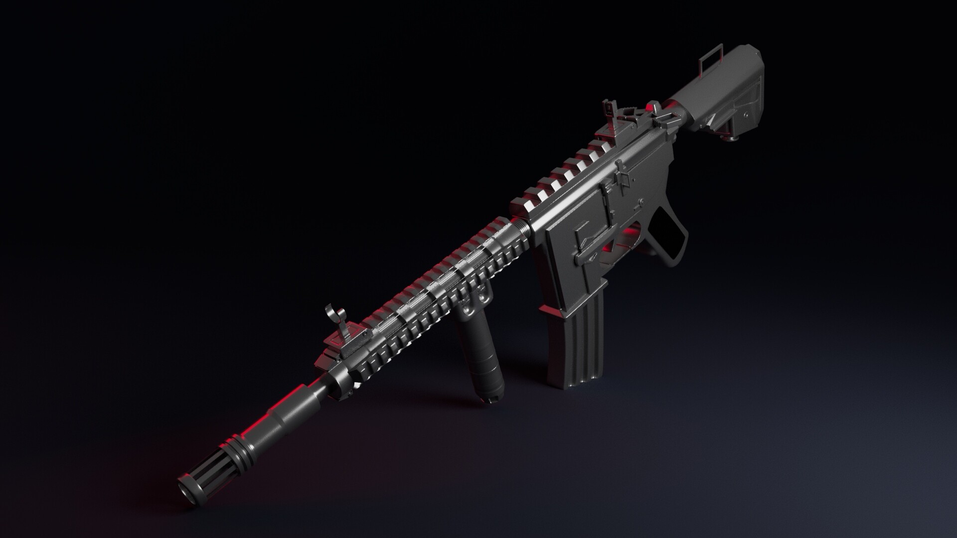 ArtStation - M416 - Hardsurface Modelling, Texturing , Lighting . (Maya)