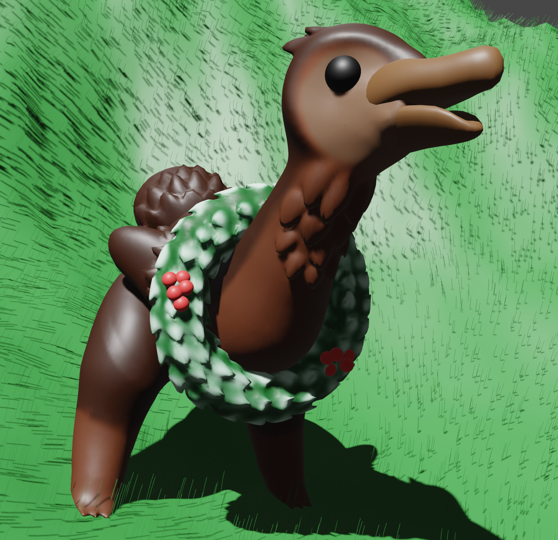 ArtStation - Dodo with xmas wreath