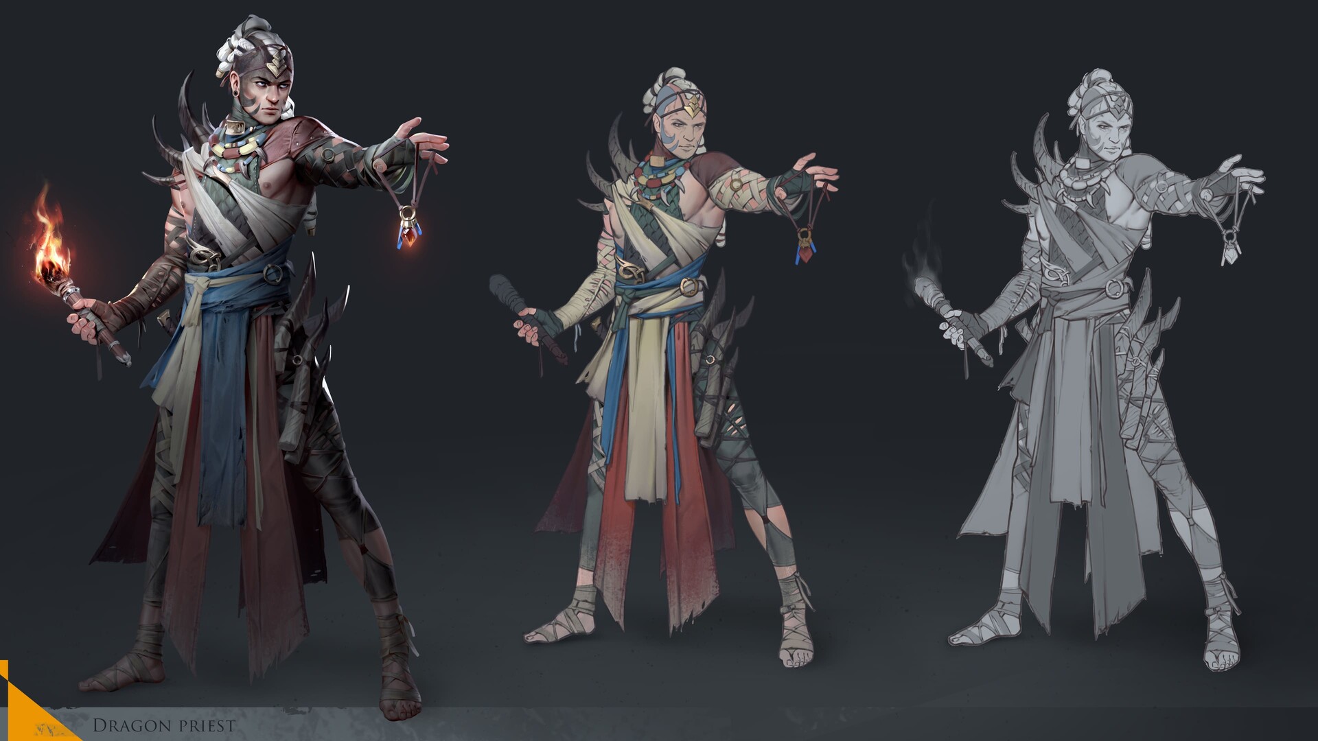 humanoid dragon priests
