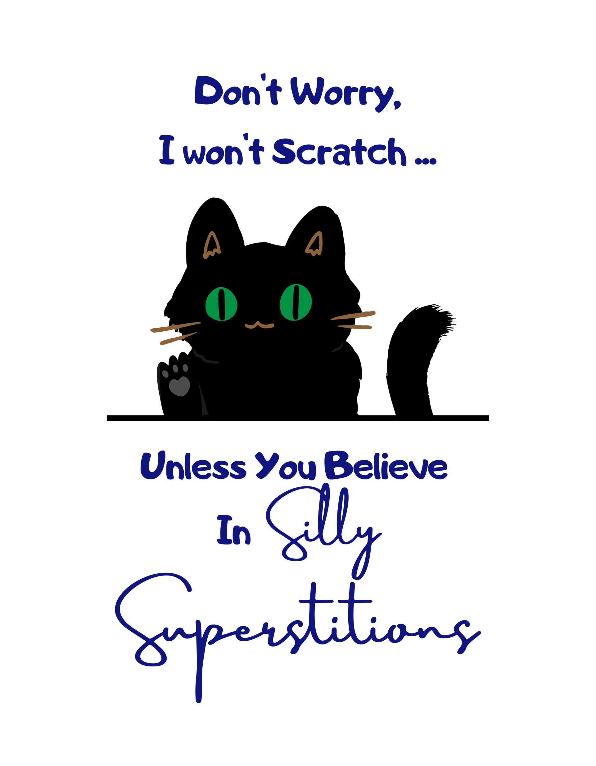Rochelle Menezes - Superstitious Cat - T-shirt Design