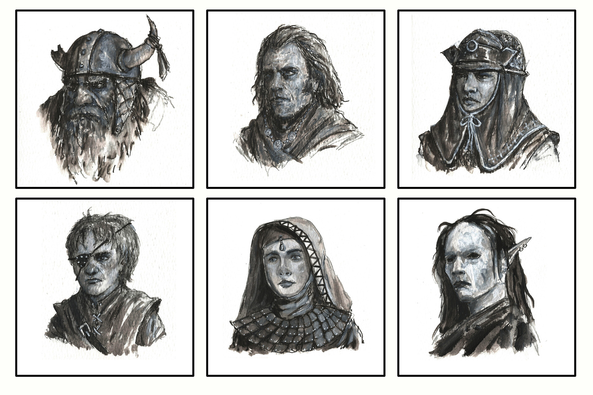 ArtStation - Wizardry Party - Character Portraits