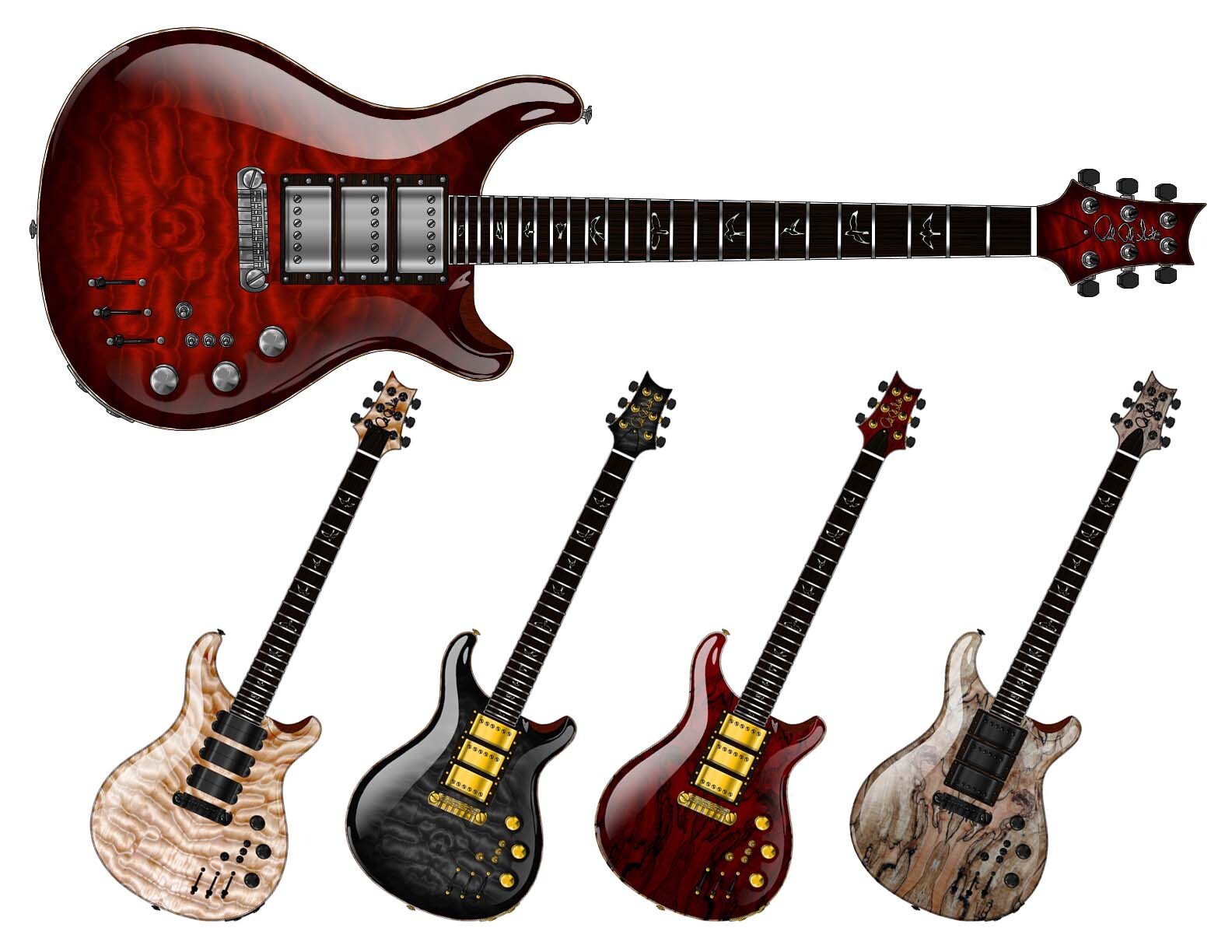 ArtStation - Guitar Design - PRS Custom