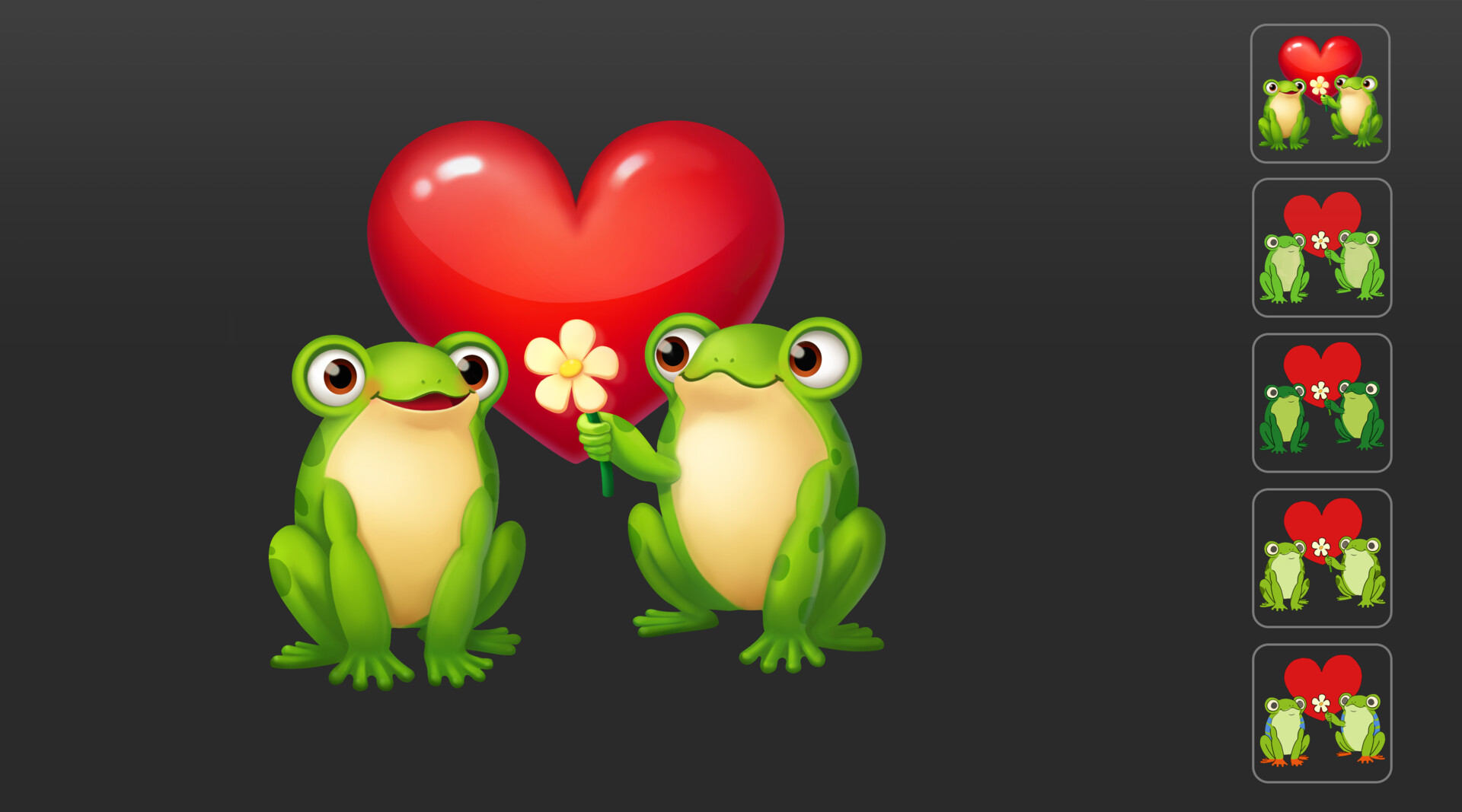 ArtStation - frogs in love