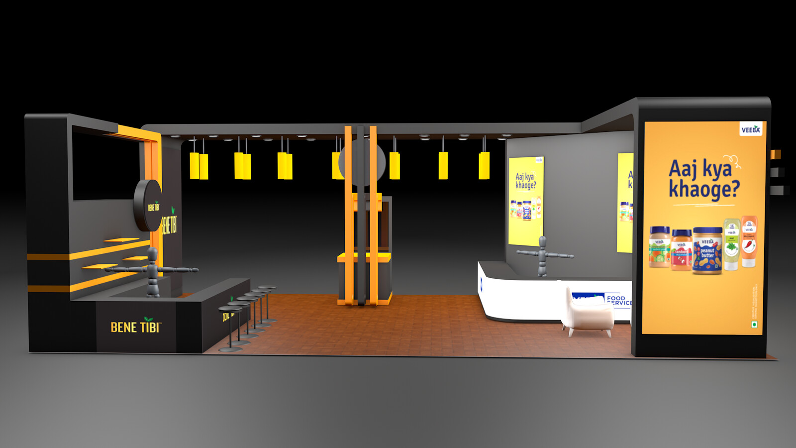 Somesh Tiwari - Bene-Tibi And Veeba 3d exbition model