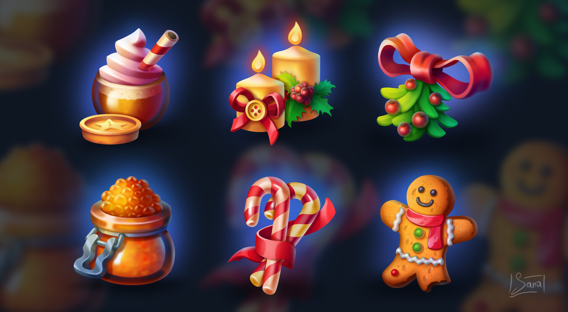 ArtStation - Christmas icon set