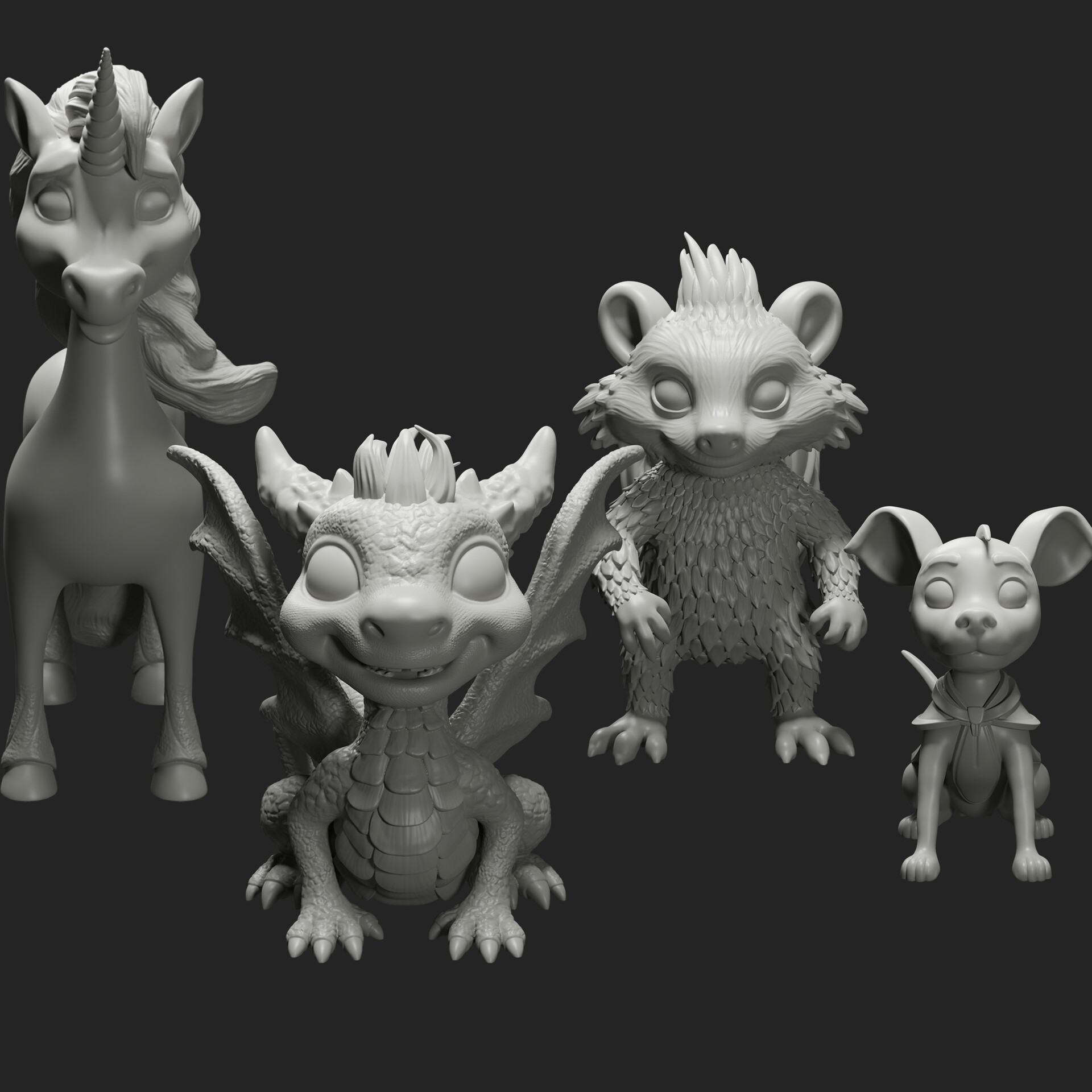 ArtStation - [For 3D printing] Different creatures