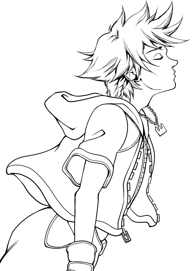 roxas coloring page