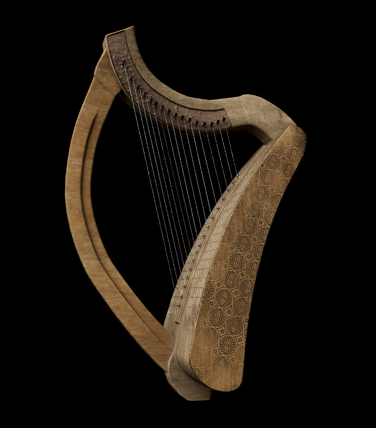 ArtStation - Asset - Medieval Harp