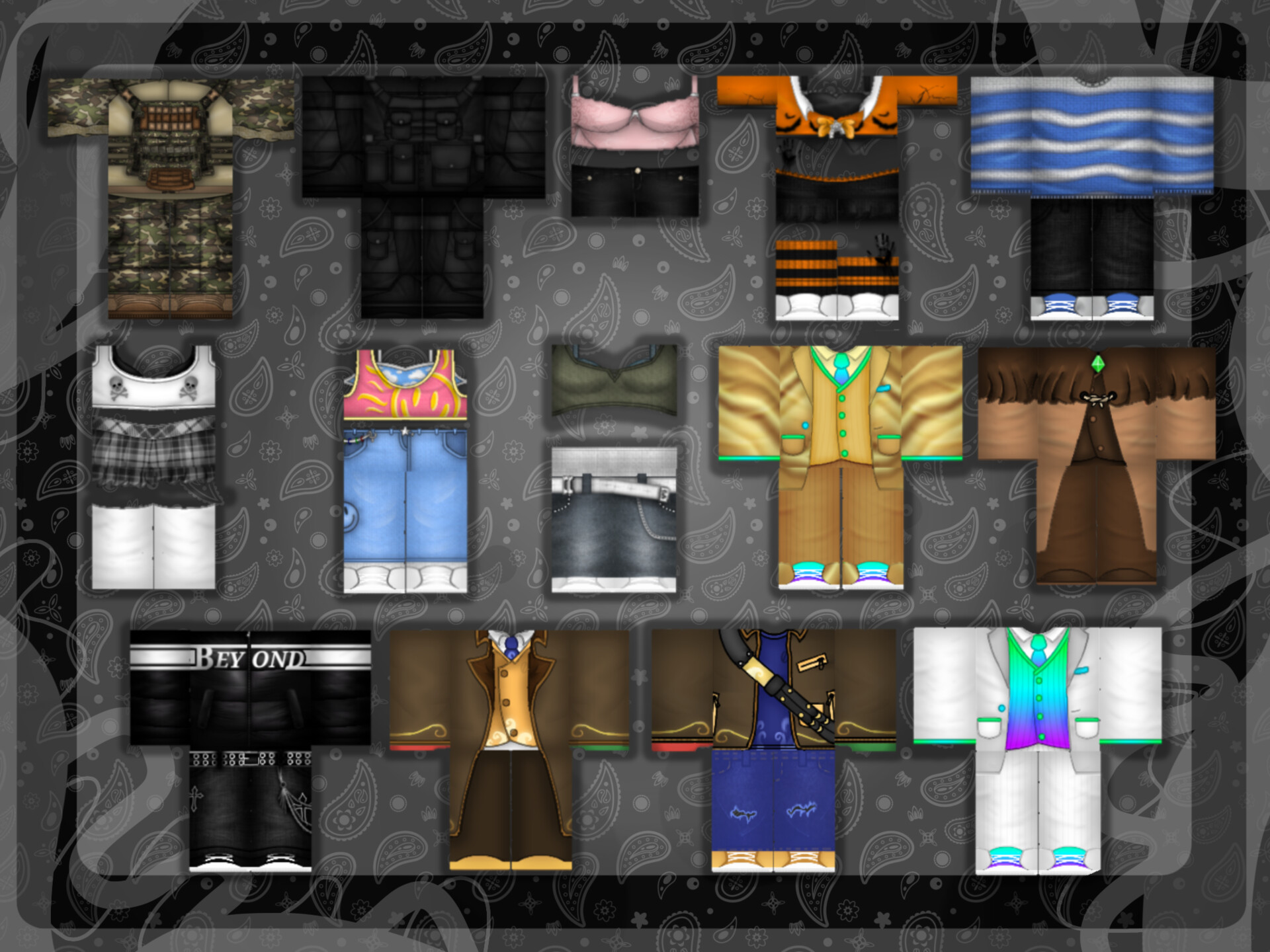 ArtStation - Some roblox Clothing Designs.