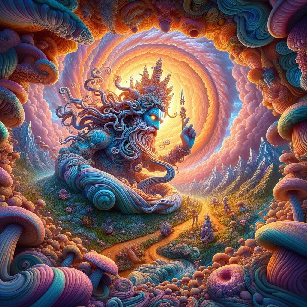 Ralf Sommer - "Psychedelic shiva" in Dall-E3