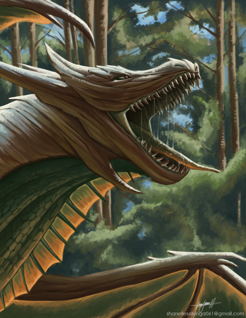 ArtStation - WOOD DRAGON